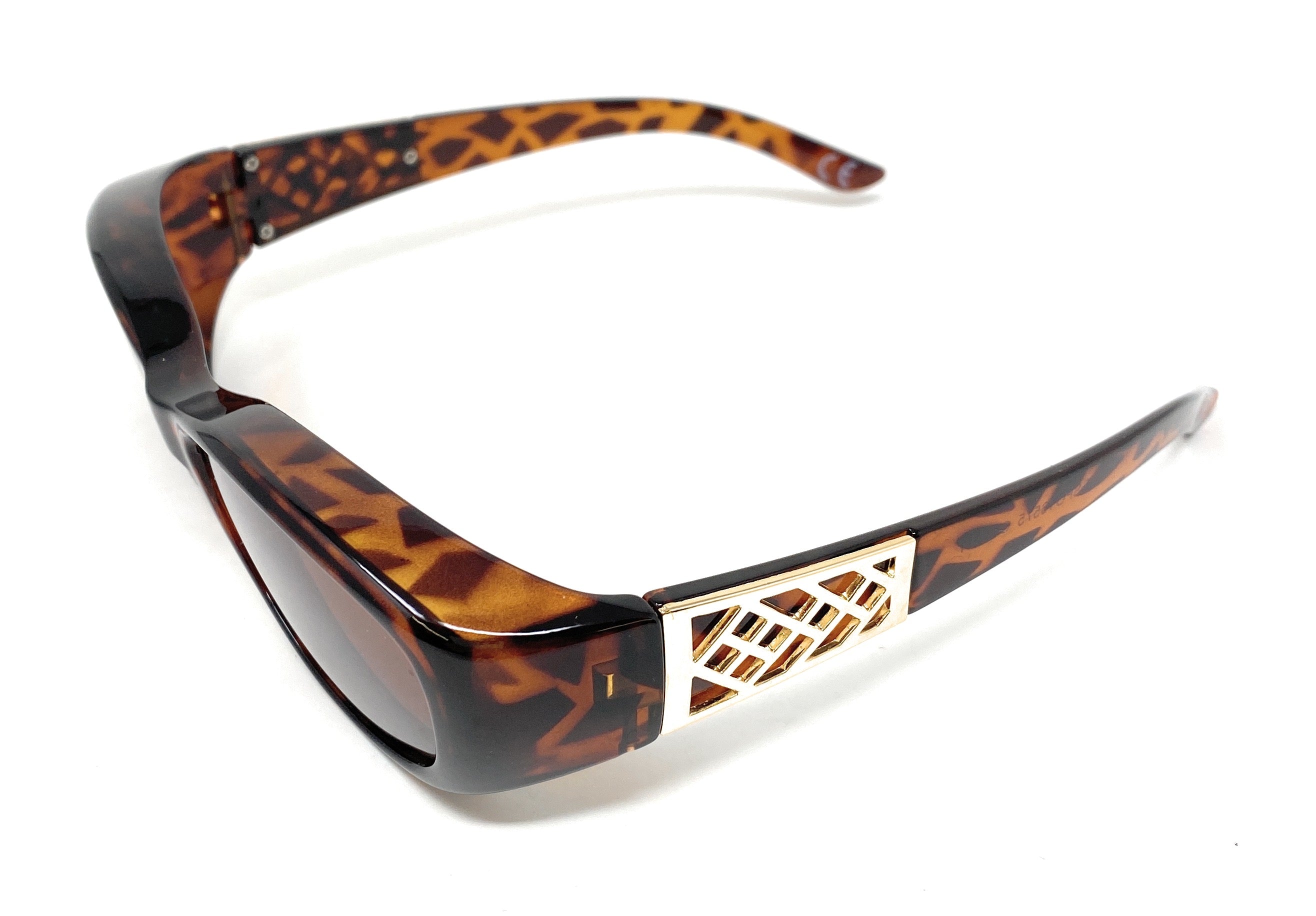 Sunglasses Optical Covers Polarised Brown with Gold Detail – Clubit.co ...